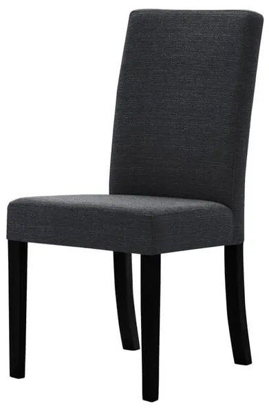 Antracitově šedá židle s černými nohami z bukového dřeva Ted Lapidus Maison Tonka