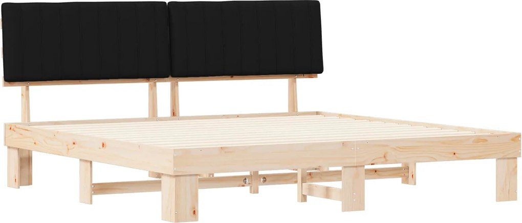 Rám postele s čalouněným čelem s čelo Černá 200 x 200 cm 3398096