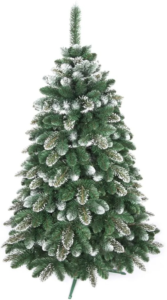 Umělý vánoční stromek - Borovice Gold zasněžená 220 cm
