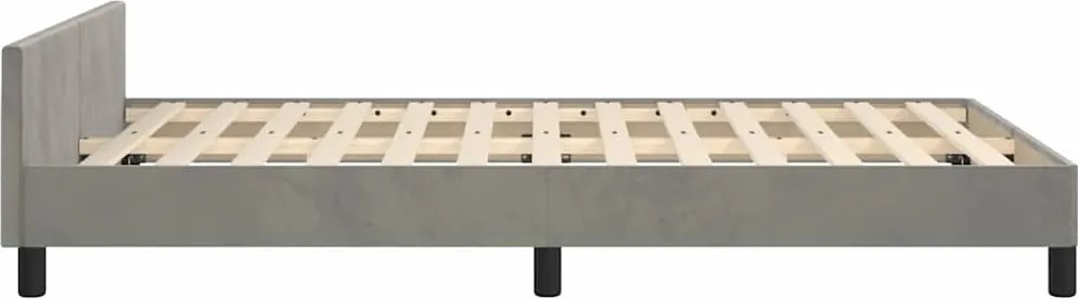 Rám postele bez matrace světle šedá 120 x 200 cm samet 3125928