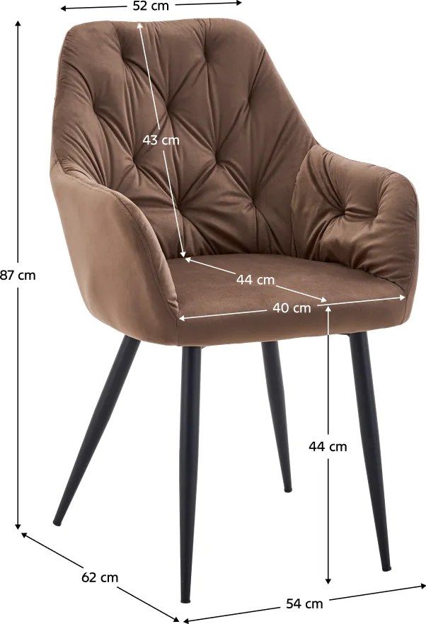 Designové křeslo, hnědá Velvet látka, VERIO NEW
