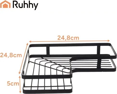 Rohová koupelnová polička - sada 2 kusy
