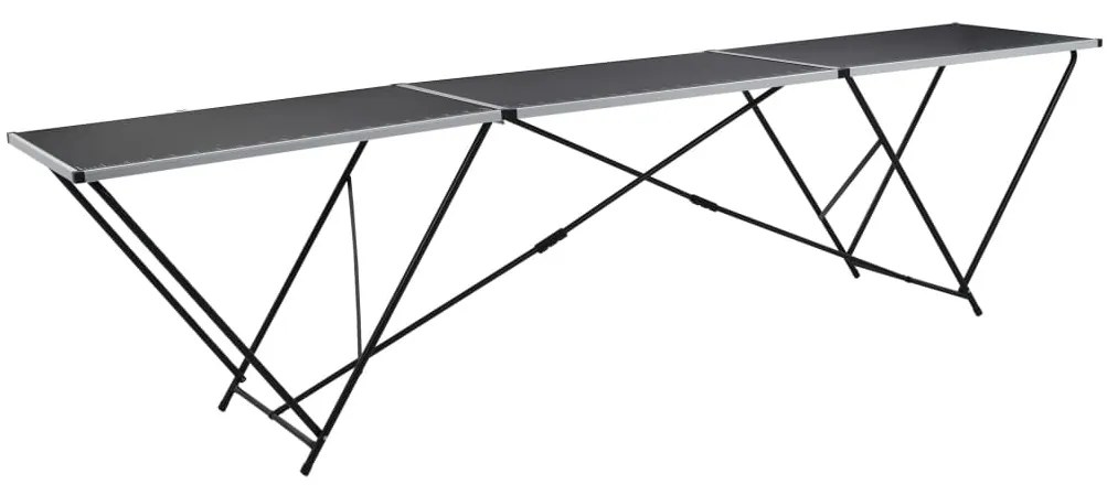 Skládací tapetovací stůl MDF a hliník 300 x 60 x 78 cm 140718