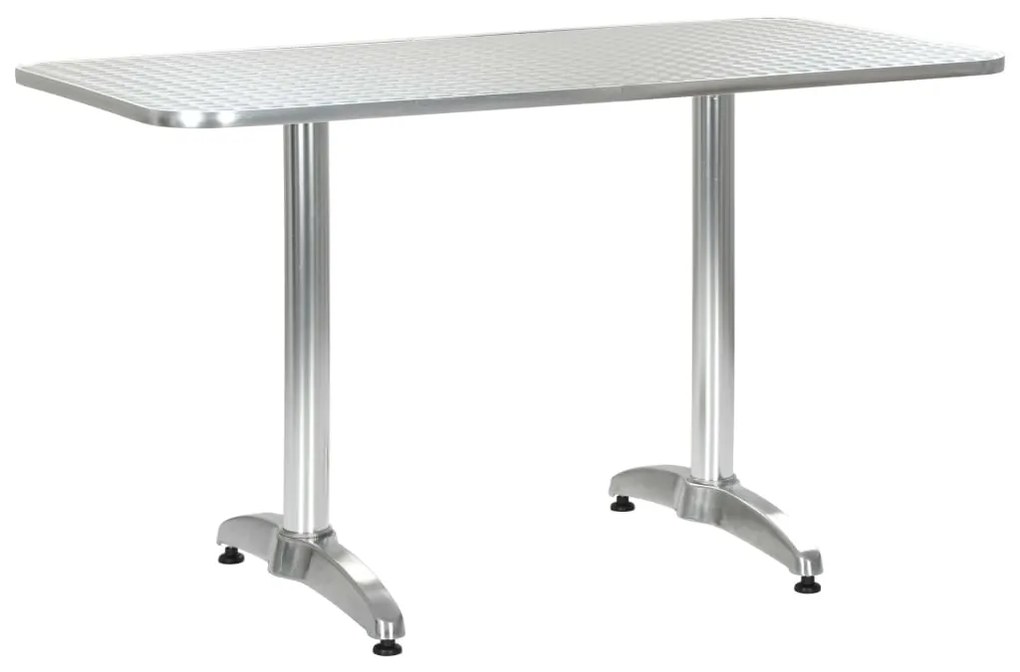 48717 vidaXL Zahradní stůl stříbrný 120 x 60 x 70 cm hliník