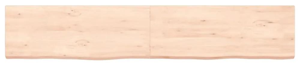 Petromila Nástěnná police 160x30x(2-4) cm neošetřené masivní dubové dřevo