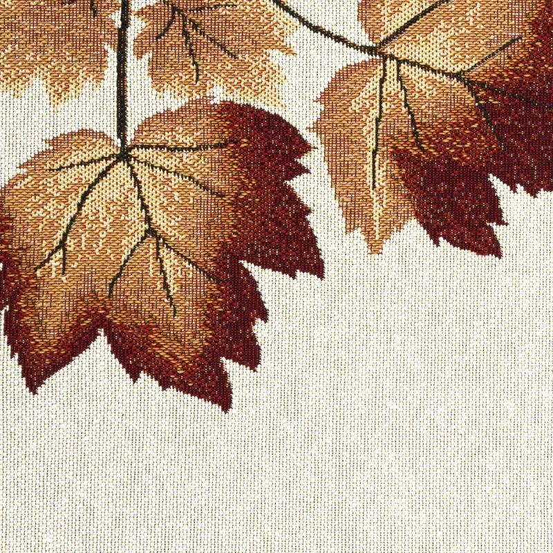 SCANquilt prostírání MOTIV javorové listy smetanovohnědá běhoun delší strana 100-170 cm