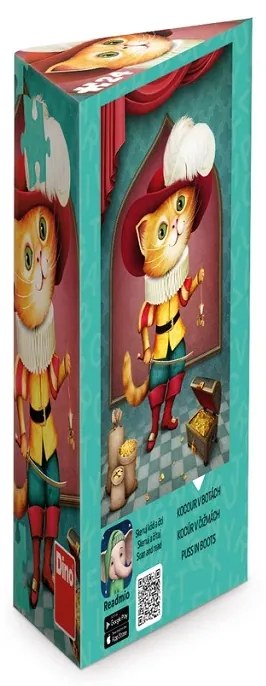 Dino Puzzle triangl Kocour v botách 24 dílků