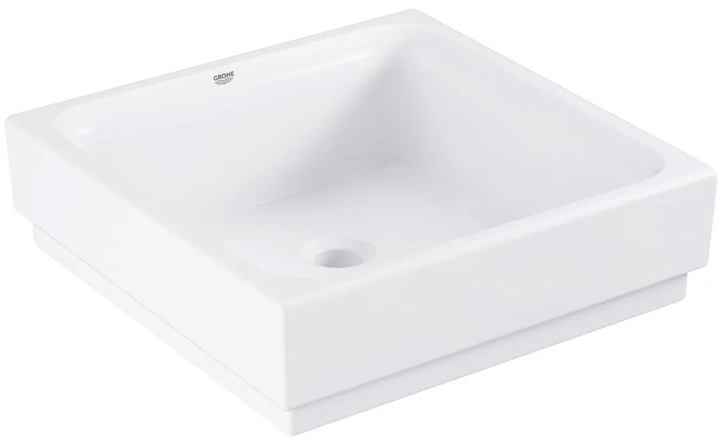 Umyvadlo na desku Grohe Cube Ceramic 40x40 cm alpská bílá bez otvoru pro baterii 3948200H