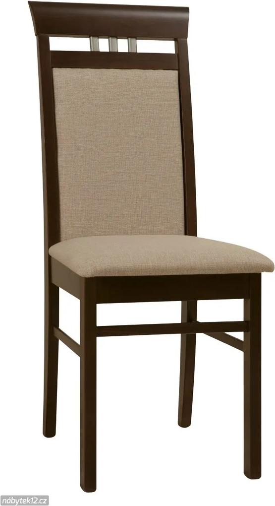 Elegantní čalouněná jídelní židle Manuela, LTD + ABS, dub sonoma, 42x100x41 cm