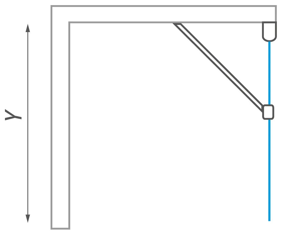 Roth TOWER LINE TB+TDO1 Sprchový kout čtvercový 100x100 cm Profil: Matný elox, Sklo: Hladké čiré