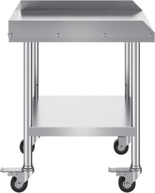 Pracovní stůl z nerezové oceli 61 × 61 cm Komerční stůl na přípravu jídla se