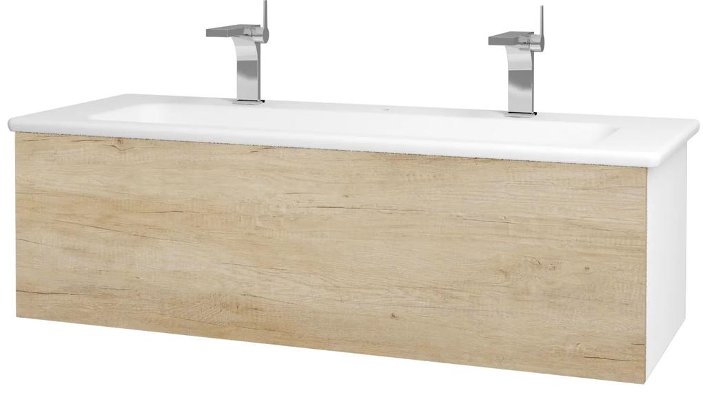 Dřevojas Koupelnová skříň VARIANTE SZZ 120 (umyvadlo Euphoria) Varianta: N01 Bílá lesk / D09 Arlington
