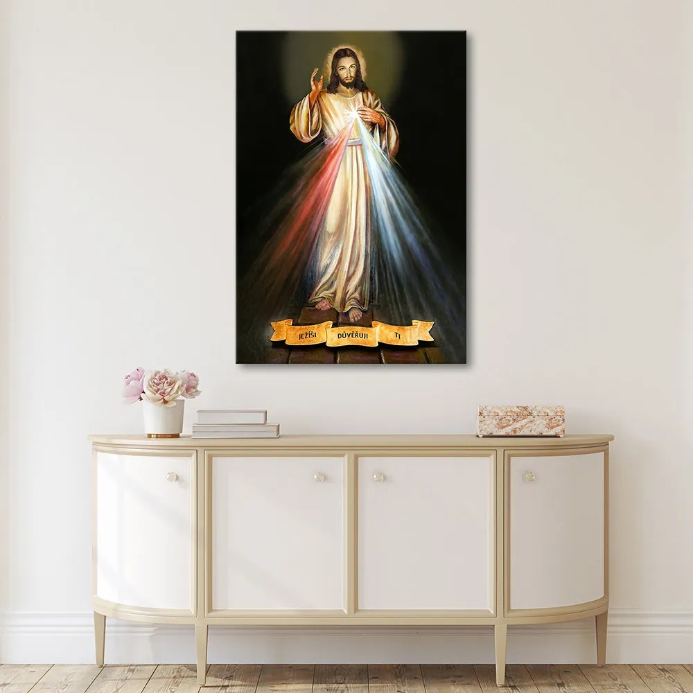 Gario Obraz na plátně Boží milosrdenství "Ježíši, důvěřuji Ti" Rozměry: 40 x 60 cm