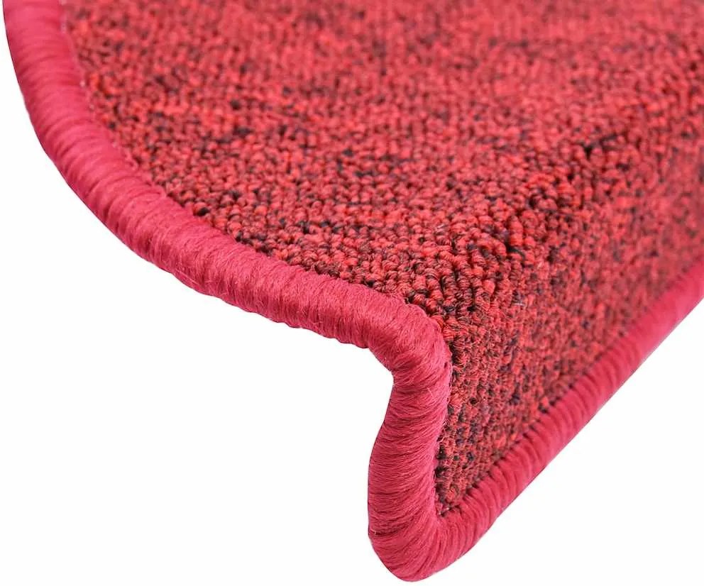Schodové rohože 20 ks 56 x 17 x 3 cm červené půlkulaté 3365786