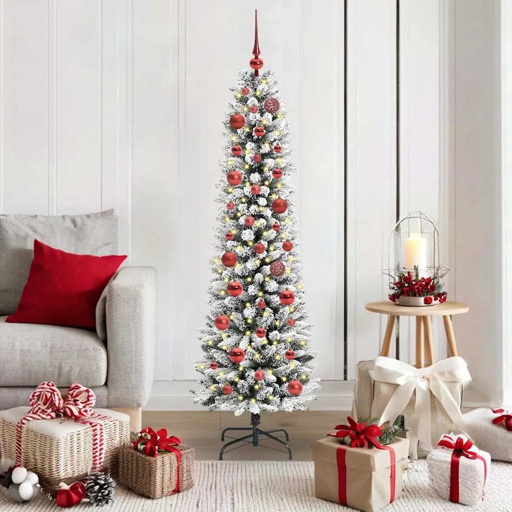 Umělý vánoční stromeček Bílá 150 cm PVC, kov a plast 3396093