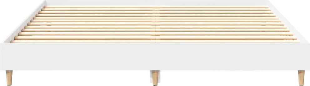 Rám postele bez matrace bílý 160x200cm Dřevěné konstrukce 3329030