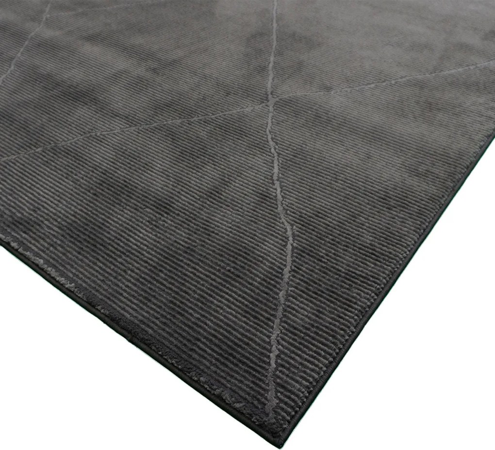 BE Koberec Zurich 1903 DARK GREY - šedý obdélníkový Rozměr: 140x190 cm