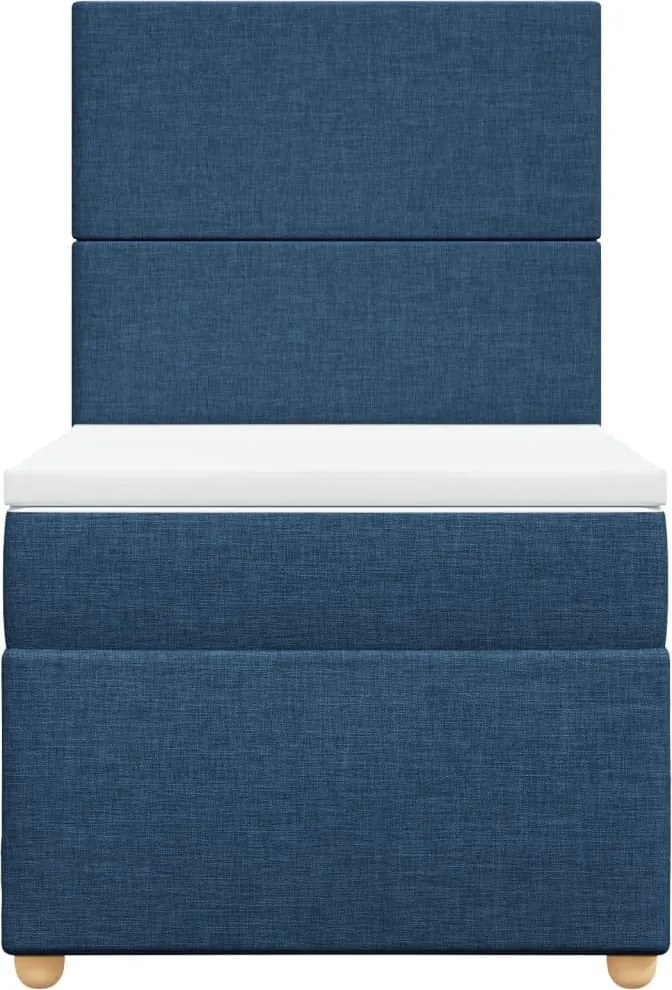 Box spring postel s matrací modrá 80x200 cm textil 3293406