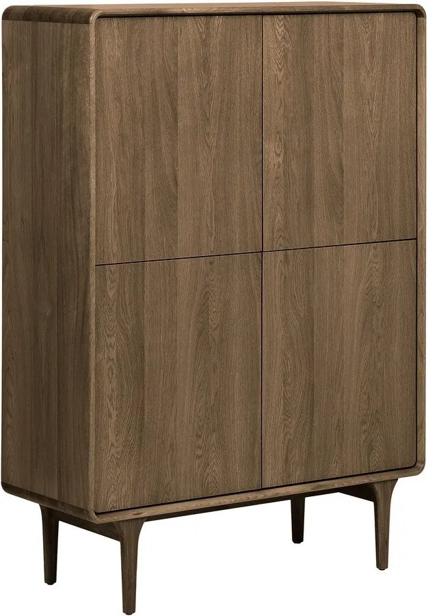 Tmavě hnědá skříňka v dekoru dubu 100x140x40 cm Darwin – House Nordic