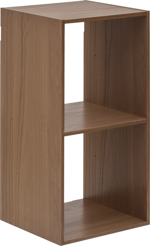 Modulární regál 2 přihrádky, 34,5 x 32 x 67,5 cm - hnědý
