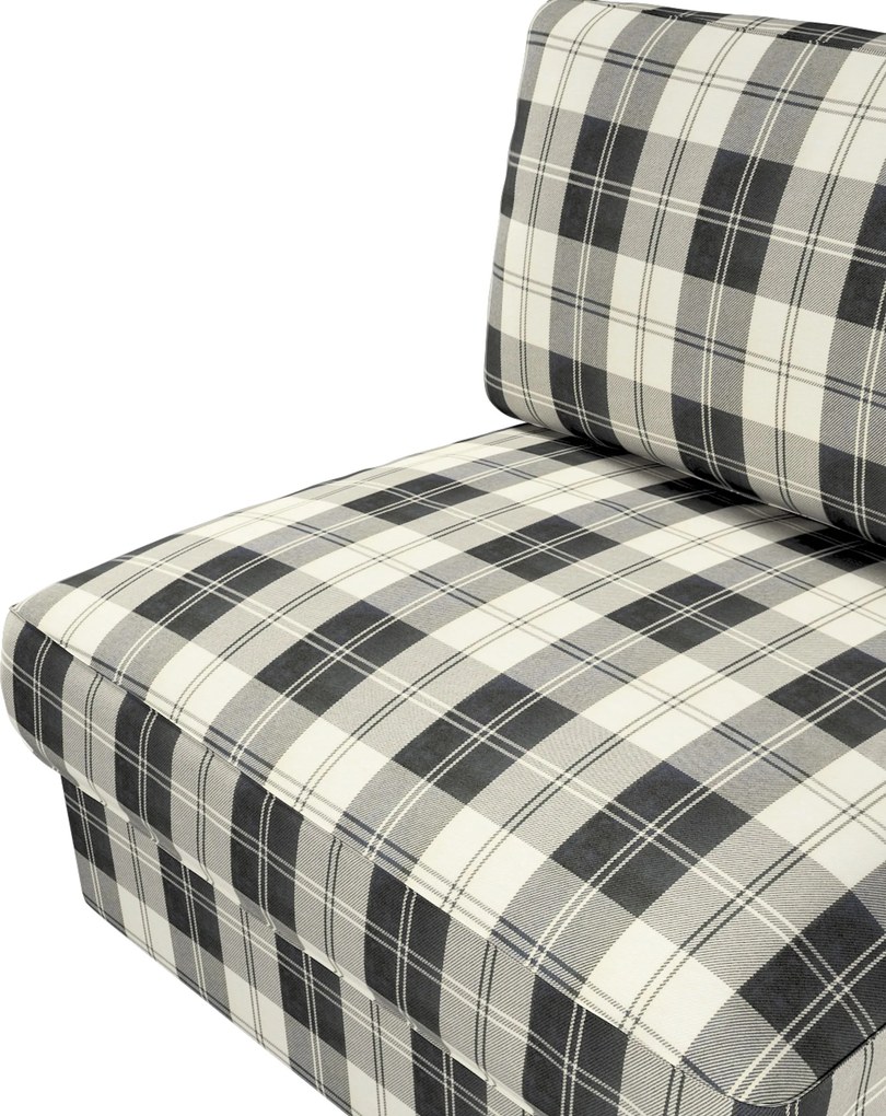 Potah na neskládací křeslo IKEA Kivik barva černá látka pletený vzor, vzorované