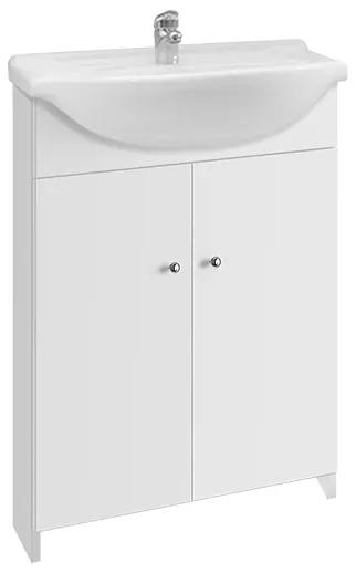 BPS-koupelny Koupelnová skříňka s keramickým umyvadlem Viviane 55