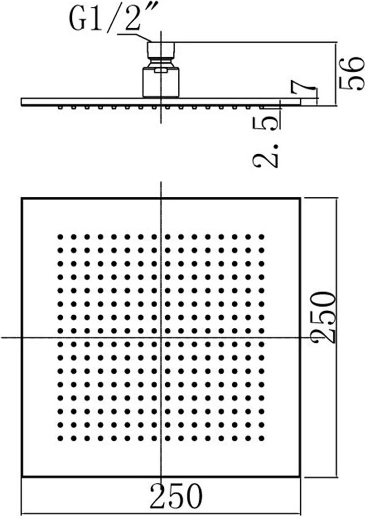 Sapho 1203-05 hlavová sprcha  25 cm chrom