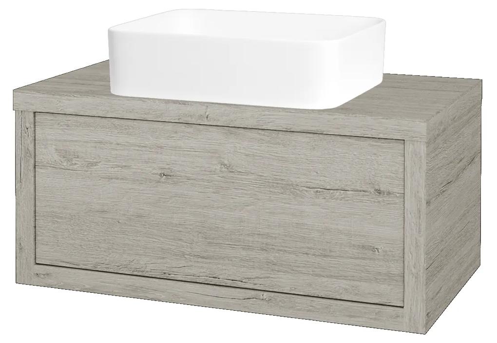 Dřevojas Koupelnová skříň STORM SZZ 80 (umyvadlo Joy) Varianta: M01 Bílá mat / M01 Bílá mat