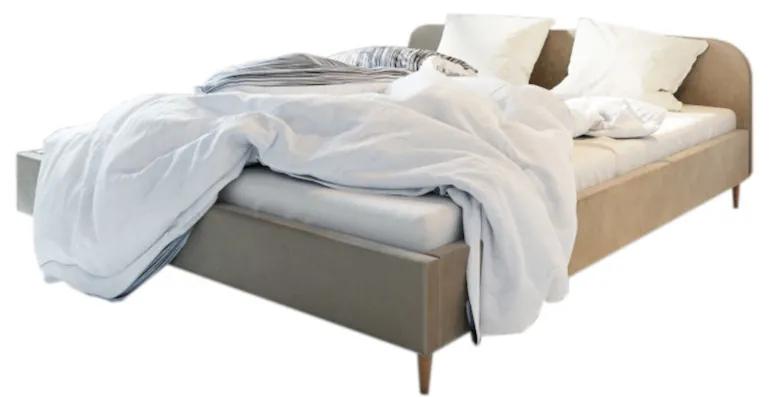 Čalouněná postel LOFT, 140x200, itaka 16 + rošt + pěnová matrace DE LUX