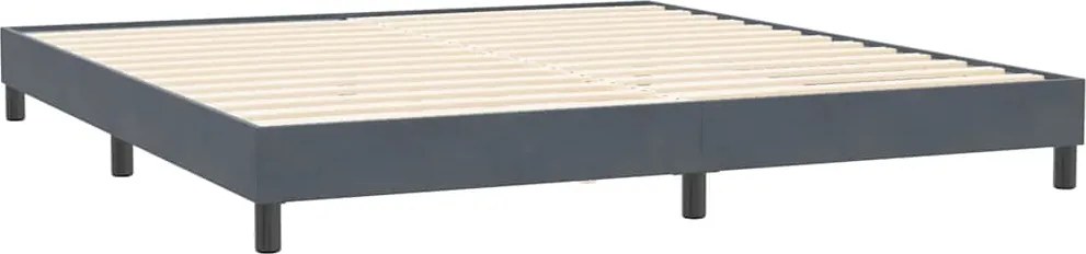 Postel Box Spring bez matrace tmavě šedá 200x220 cm samet 3315892
