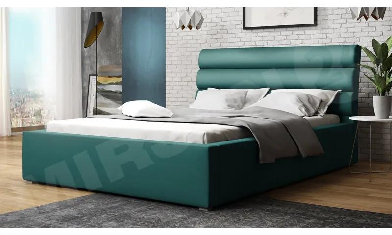Čalouněná postel s úložným prostorem a roštem Exorim, Rozměr postele: 120x200, Potah: Victoria 14 853
