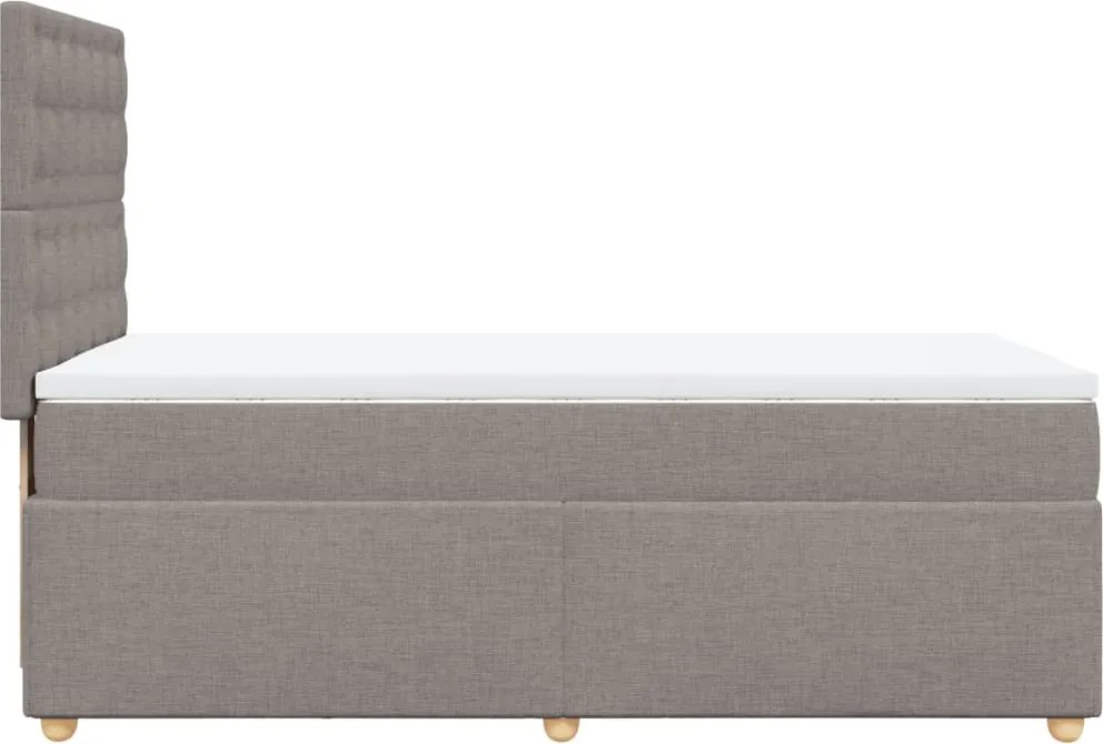 Box spring postel s matrací taupe 90x200 cm textil 3291181