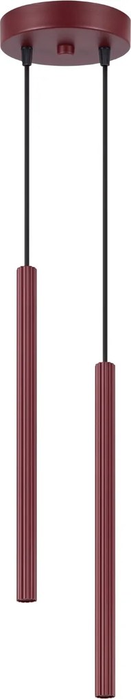 Sollux Lighting Závěsné svítidlo ARCHE 2P bordó