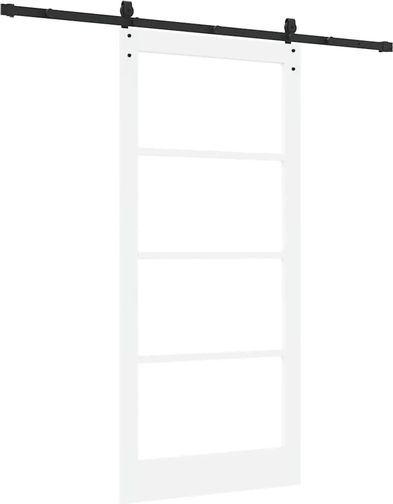 Posuvné dveře 93 x 202 cm Masivní borové dřevo a sklo 3332400