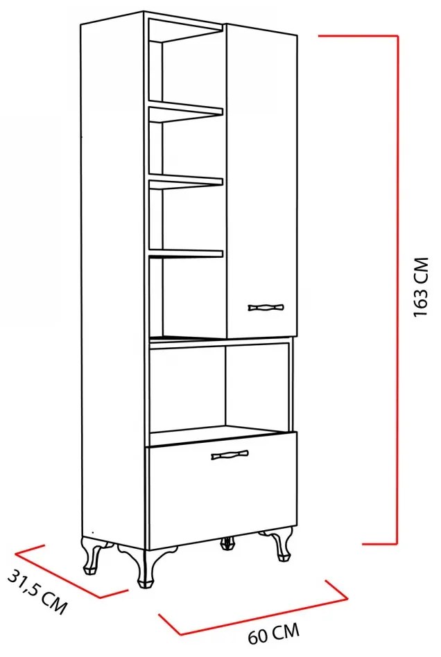 Komoda Sezen 60 cm bílá