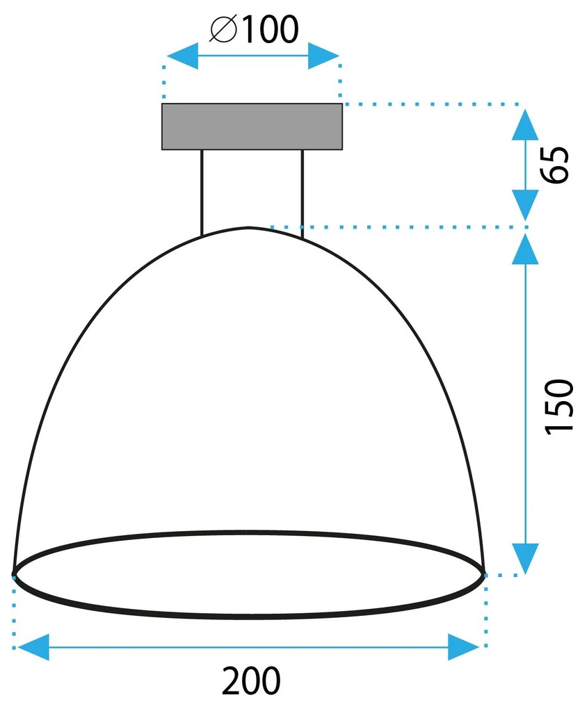 Toolight Stropní svítidlo APP1303-1C Black