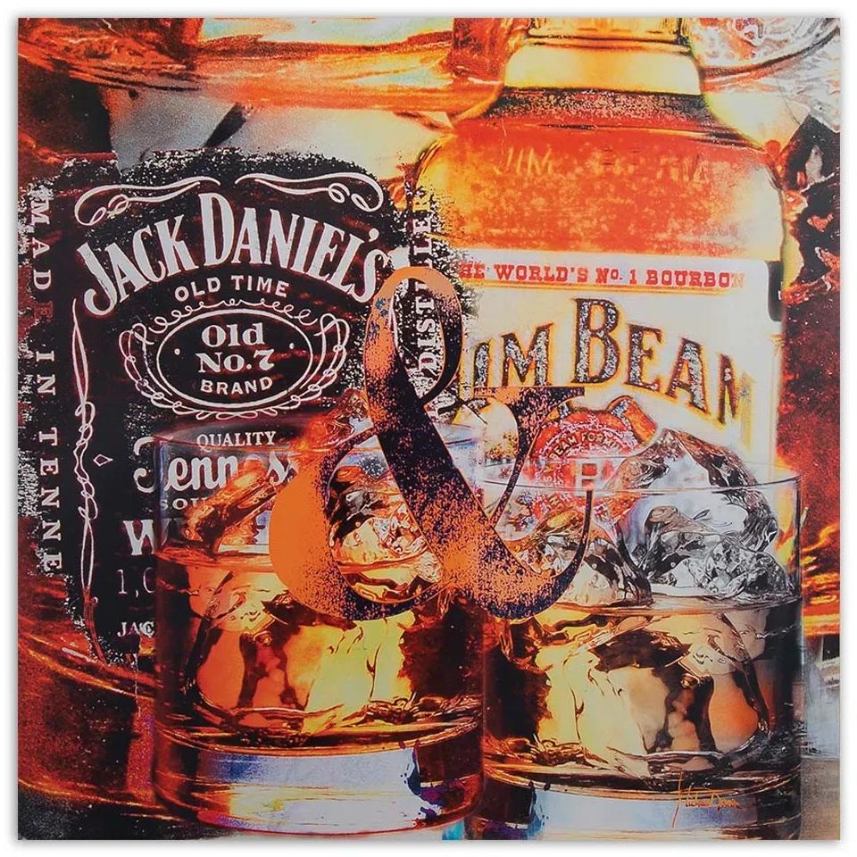 Gario Obraz na plátně Dva nápoje z whisky Rozměry: 30 x 30 cm