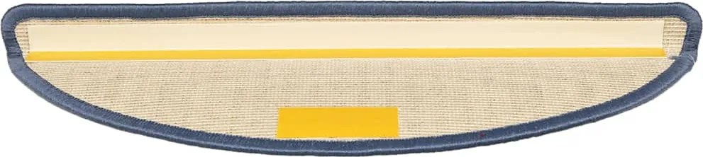 Schodové rohože 30 ks 56 x 17 x 3 cm světle šedé a modré, půlkulaté 3365748