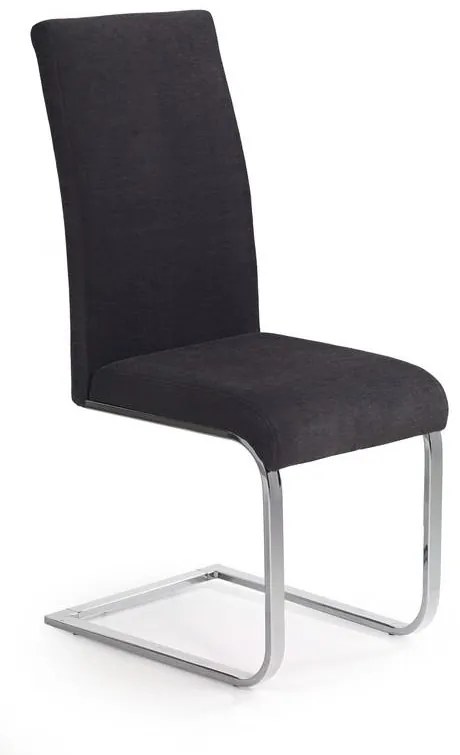 Jídelní židle Kalman  chrom / tkanina / grafit