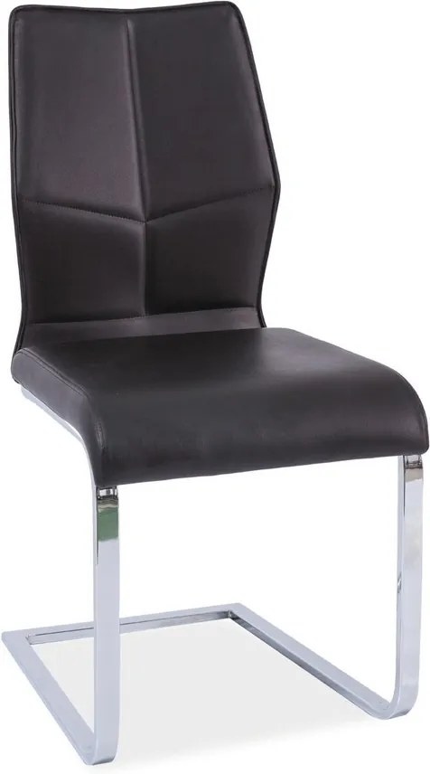 Casarredo Jídelní čalouněná židle H-422 černá/bílý lak