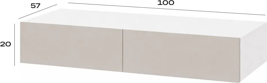 Psací stůl 100 cm nymphaea alba / kašmír Space