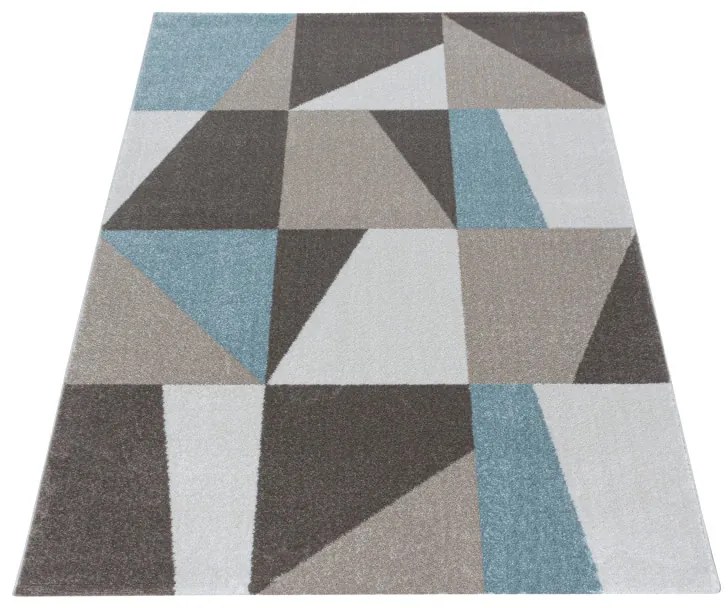 Ayyildiz, Kusový koberec Efor 3716 blue, 80x250, hnědá, obývací pokoj