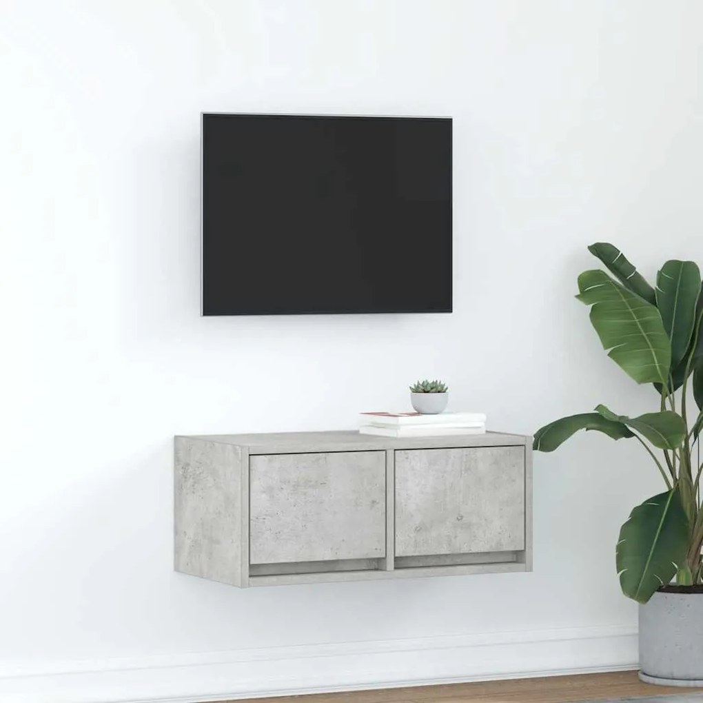 TV skříňka betonově šedá 60x31x25,5 cm kompozitní dřevo