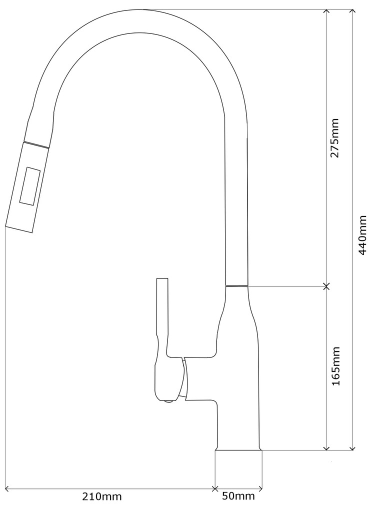 Gamma Roxy, vysoká dřezová baterie, zlatá lesklá, GMA-BRXYK-GD