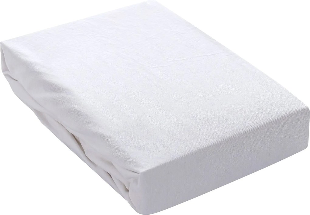 Jersey prostěradlo s gumou Jerry 90x200cm white