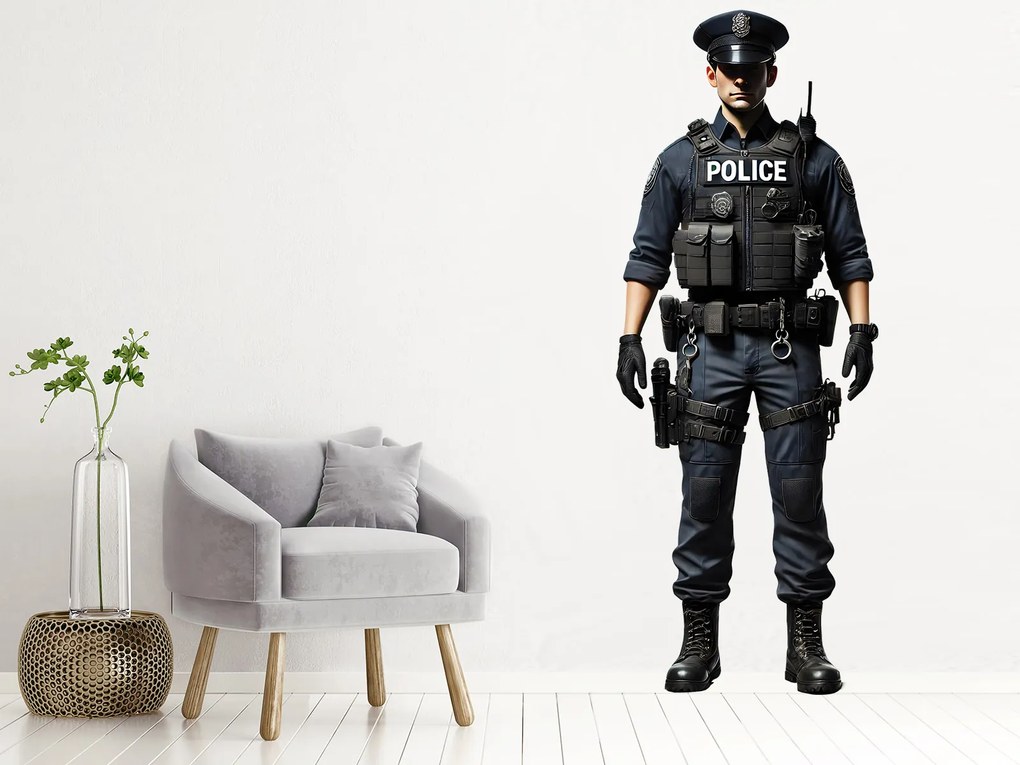 Policista samolepka na zeď arch 29 x 75 cm