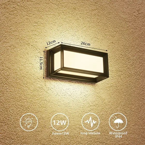 Brilagi - LED Venkovní nást. sv. PARKER LED/12W/230V 3000/4500/6000K černá IP44