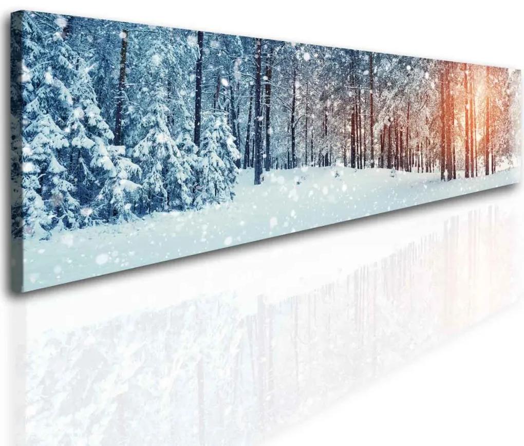 Obraz Les v zimě Velikost (šířka x výška): 180x45 cm