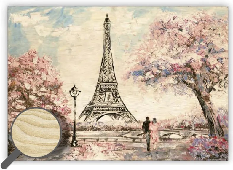 Helma 365, Dřevěný obraz na stěnu Eiffel Tower