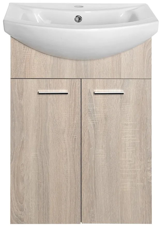 Aqualine ZOJA umyvadlová skříňka 50,5 x 74 x 30 cm dub platin 51057